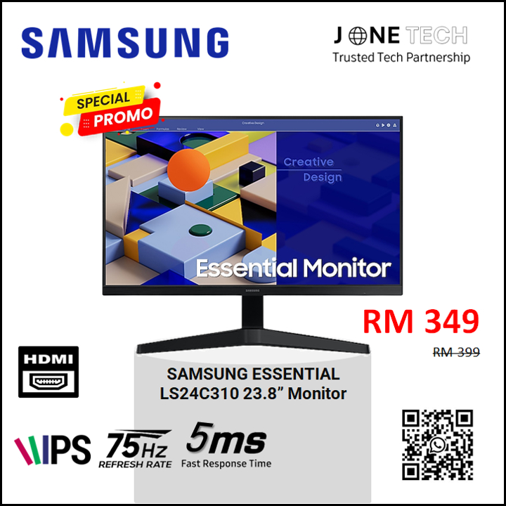 SAMSUNG ESSENTIAL 24-inch / 27-inch Monitor - LS24/27C310 / 75Hz / HDMI ...