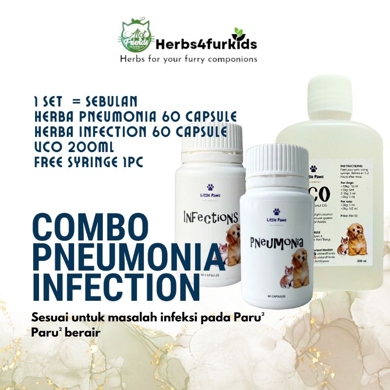 Little Paws PET HERB'S PNEUMONIA - Masalah Paru-Paru, Asma, Semput Pada ...