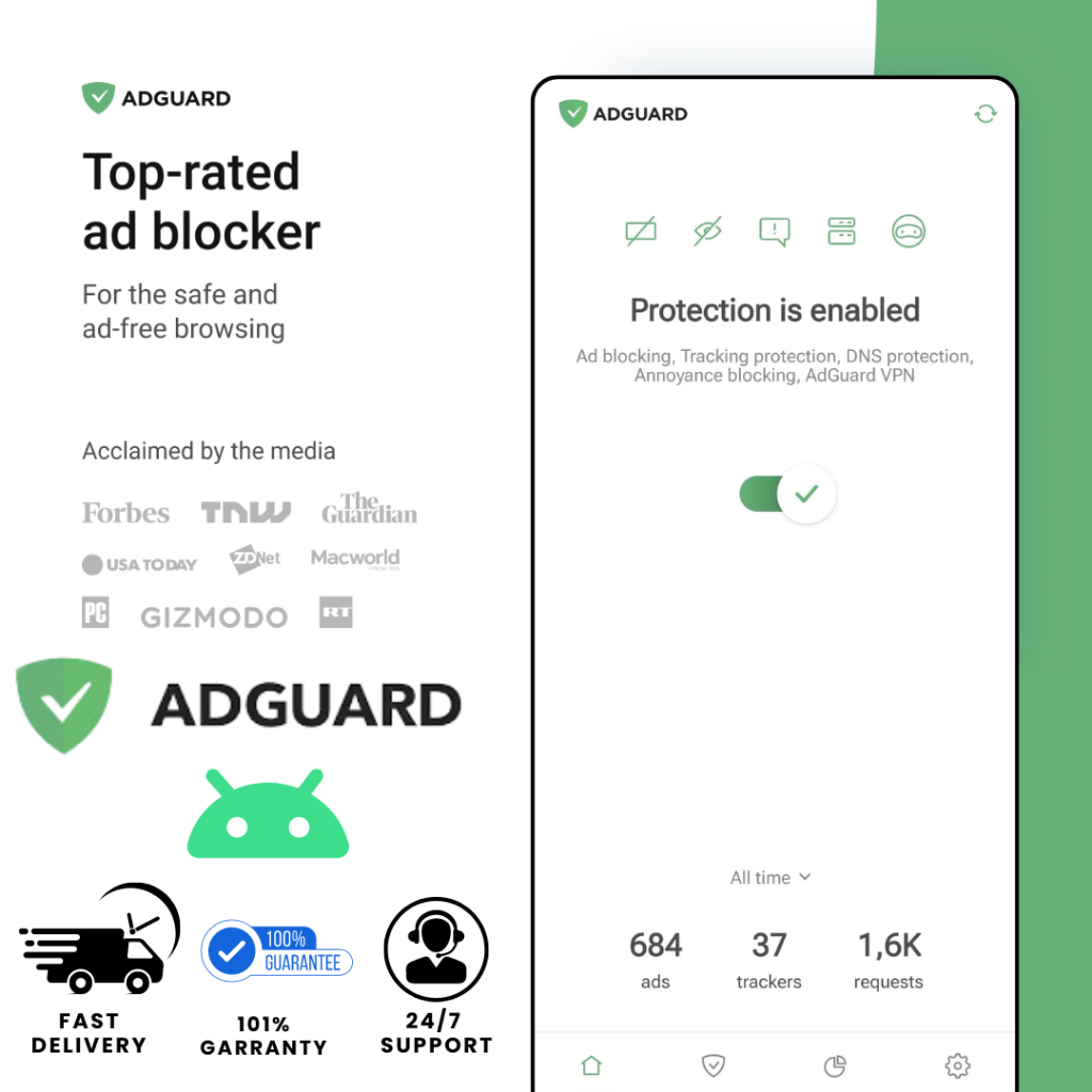 AdGuard Pro v4.5.16 Lifetime For Android - The Best Ad Blocker | Shopee Malaysia