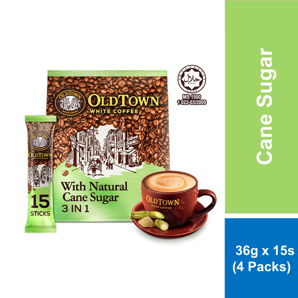 [Bundle of 4] OLDTOWN Natural Cane Sugar Instant Premix 3in1 White ...