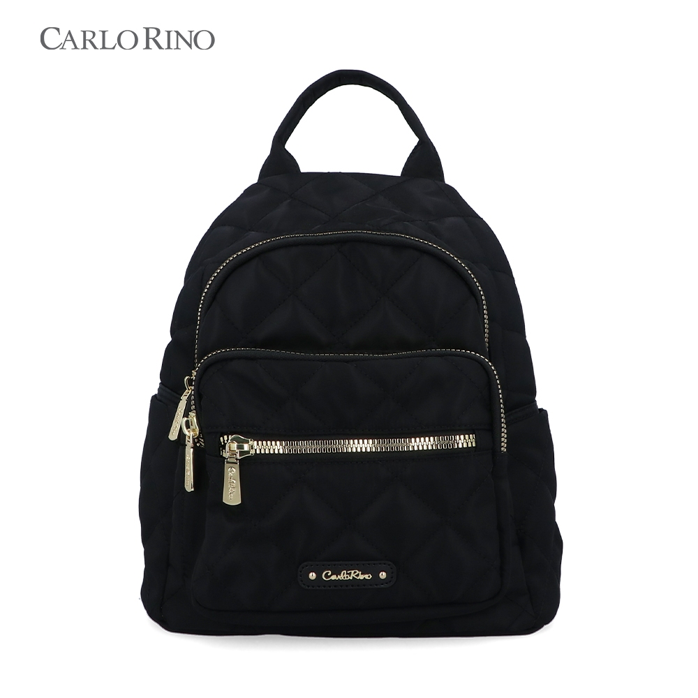 Carlo Rino Black Urban Checker Nylon Backpack | Shopee Malaysia