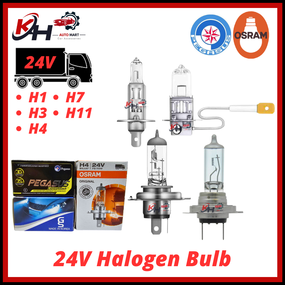 💥24V💥 HIGH QUALITY Car Halogen Bulb Head Fog Light- H1 H3 H4 H7 H8 H11 ...
