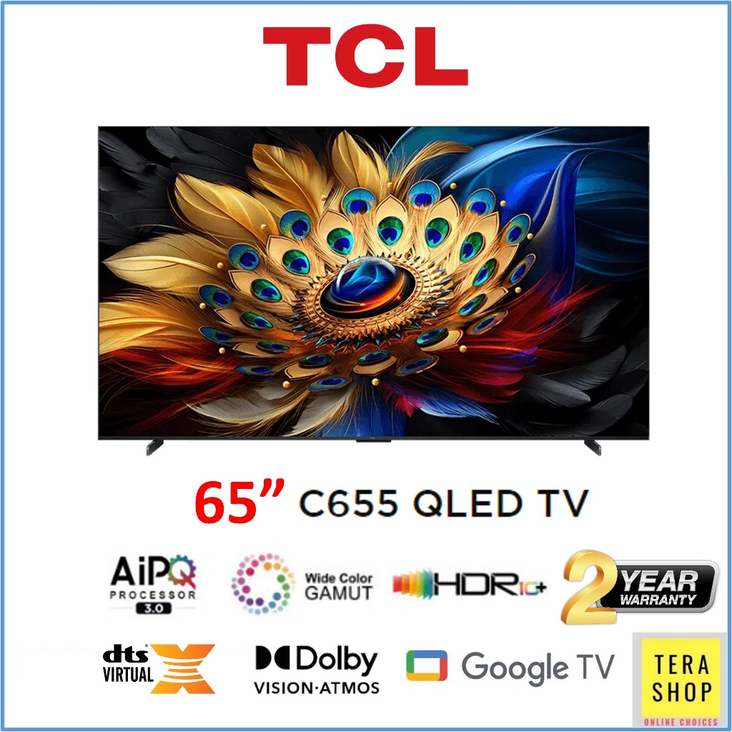 TCL 50C655 50 Inch / 55C655 55 Inch / 65C655 65 Inch QLED Quantum Dot ...