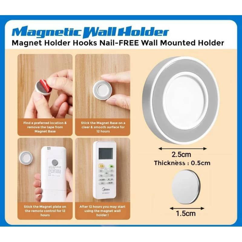 TV Aircond Remote Control Magnet Holder Wall Mount Hook Pelekap Dinding ...