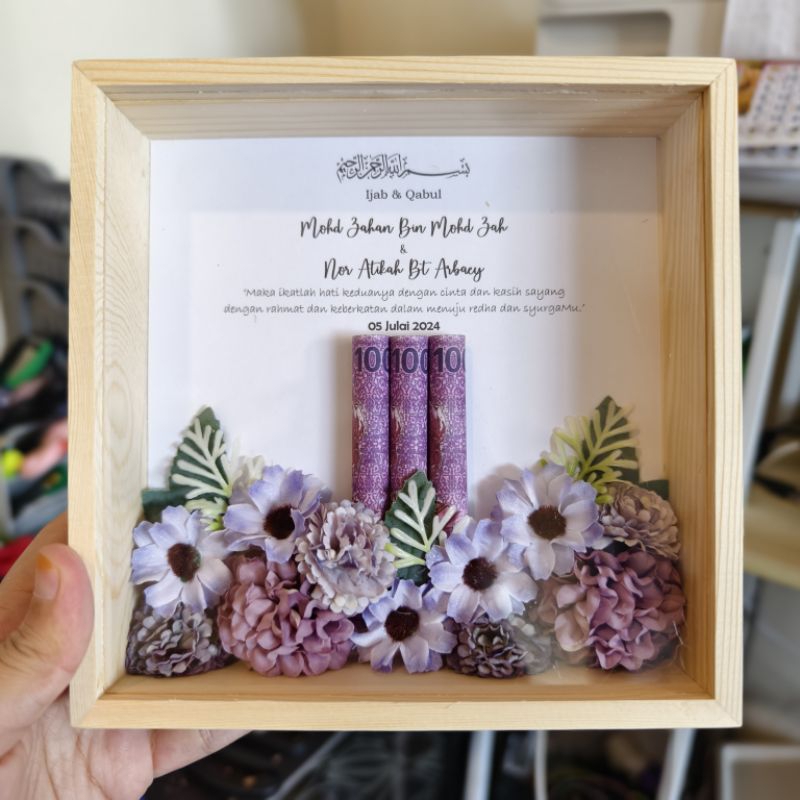 🔥READY STOCK🔥GUBAHAN FRAME MAS KAHWIN DUIT HANTARAN MURAH BAJET BUNGA ...