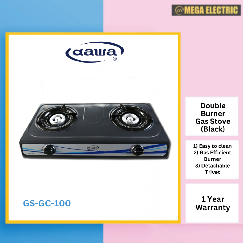 DAWA DOUBLE BURNER GAS STOVE/GAS COOKER GS-GC-100 | Shopee Malaysia