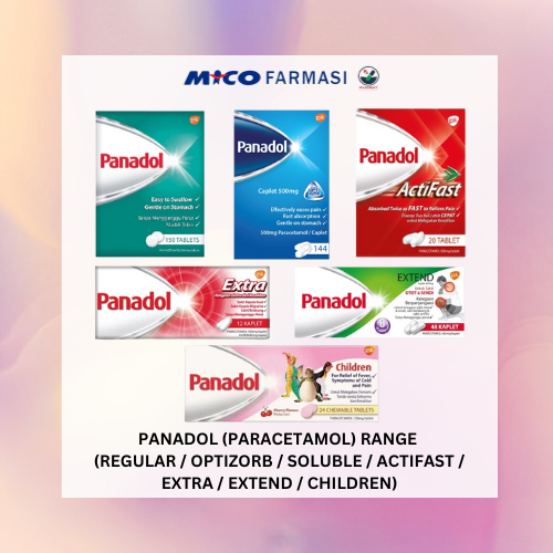 PANADOL (PARACETAMOL) RANGE - (REGULAR / OPTIZORB / SOLUBLE / ACTIFAST ...