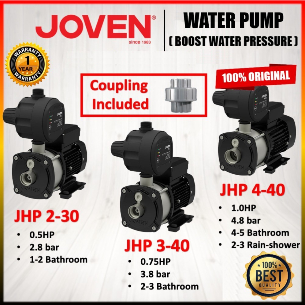 READY STOCK JOVEN Water Pump Boost Water Pressure [Model: JHP 2-30 / JHP 3-40 / JHP 4-40 ...