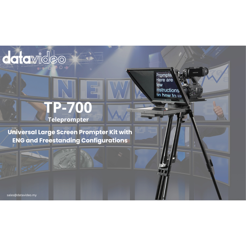 DATAVIDEO TP-700 Universal Large Screen Prompter Kit with ENG and Freestanding Configurations ...