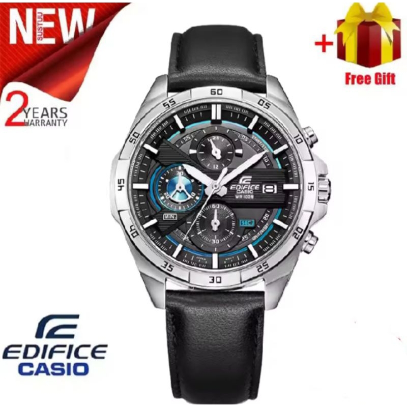 Casio Edifice EFR-556D Chronograph Leather 2 Years Warranty With Free ...