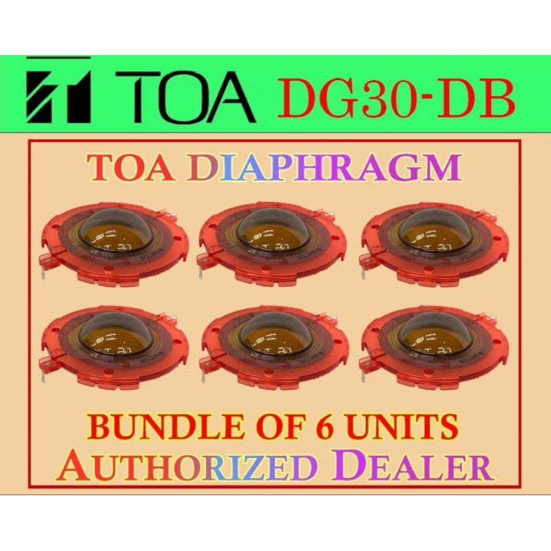 6 pcs TOA Coil Speaker Diaphragm Masjid / Surau DG-30DB 50watt ...