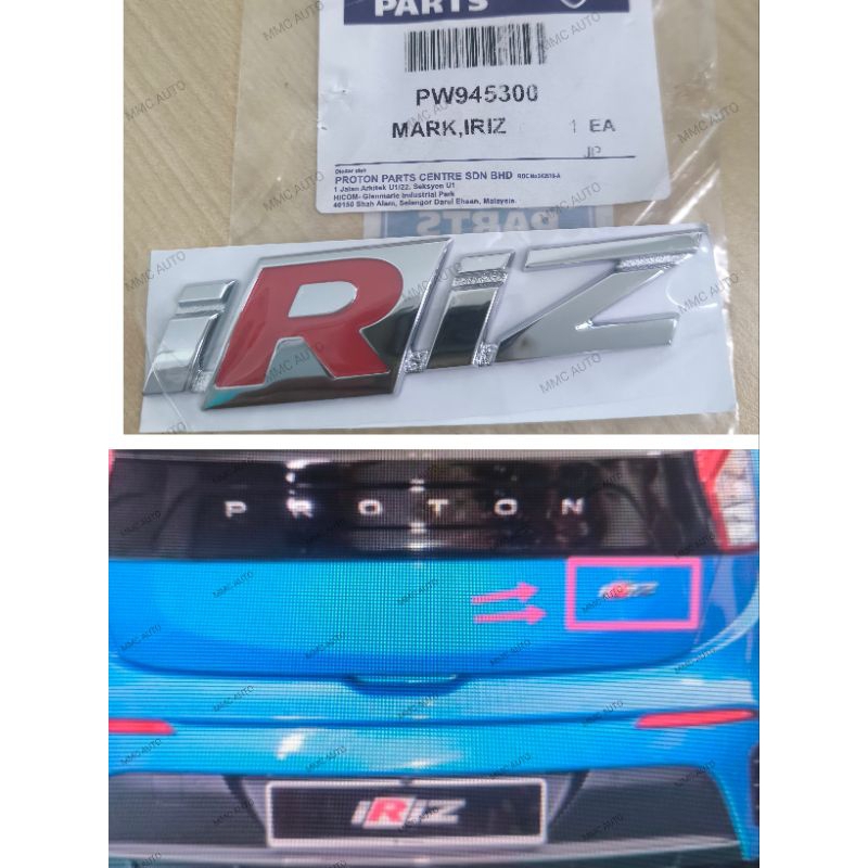 Proton Iriz 2019 Facelift Rear Bonnet Boot Emblem Mark Logo Tulisan ...