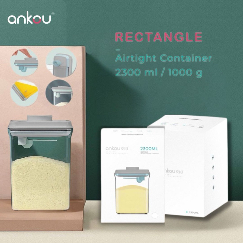 ANKOU Air Tight Milk Powder Container - Rectangle (2300ml) | Shopee ...