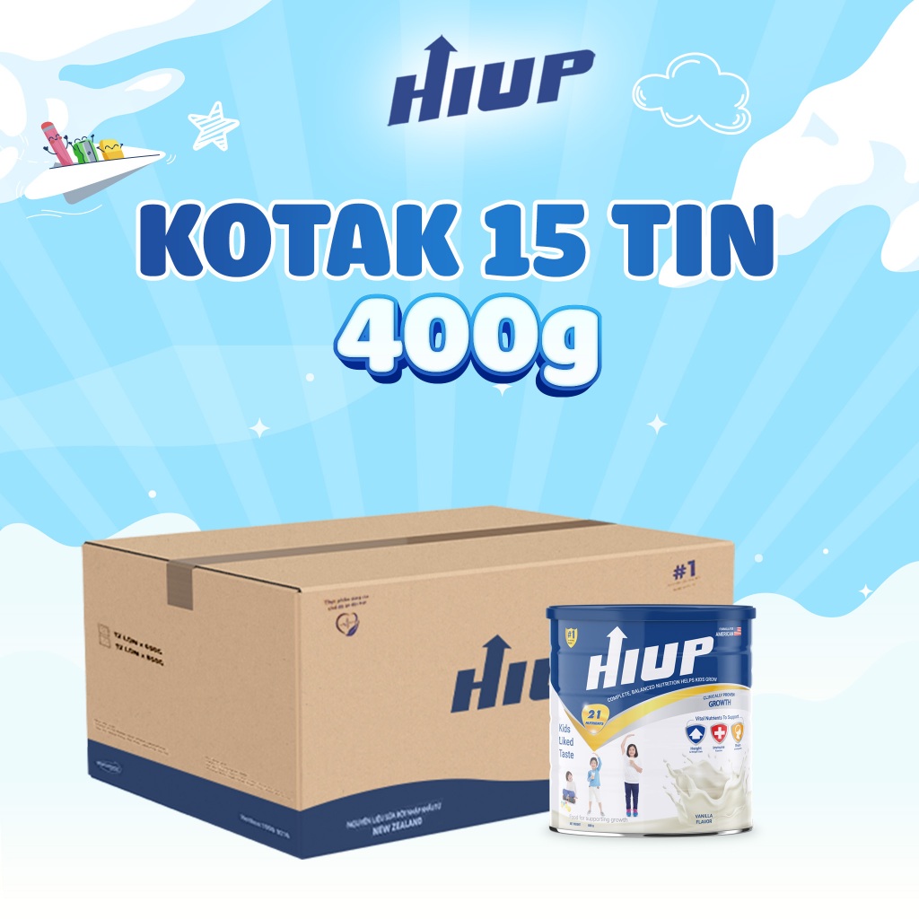 (KARTON 15 TIN) Susu Pertumbuhan Tinggi Hiup untuk Kanak-kanak berumur ...