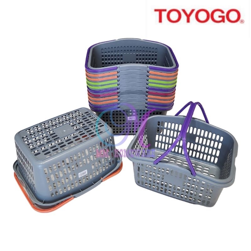 Toyogo Plastic Picnic Basket Shopping Basket With Handle/ Raga Plastik ...