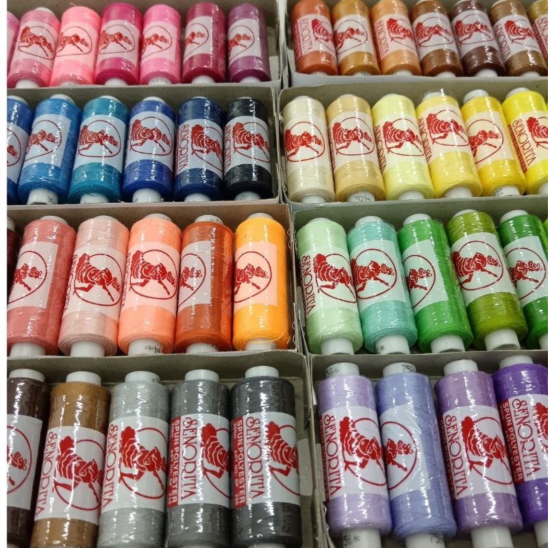 Benang Jahit Benang Thread Spun Polyster Thread 250meters 线 | Shopee ...