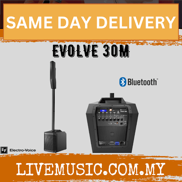 EV Electro-Voice Evolve 30M Powered Column Loudspeaker System - Black / White ( Evolve30M ...