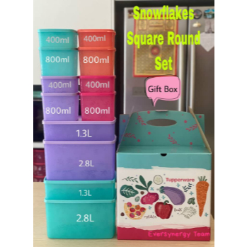 🔥Hot Item🔥 TUPPERWARE Snowflake Square Round Set | Shopee Malaysia