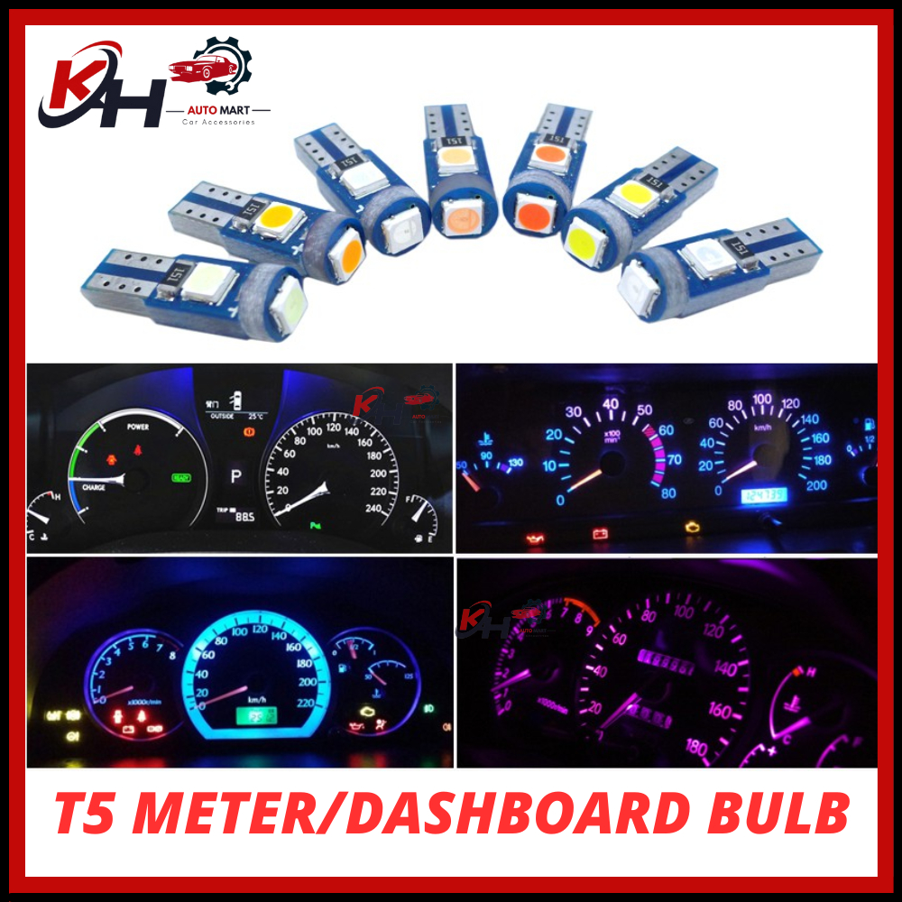 T5 3030 LED SMD 12V W3W Car Meter Dashboard Light Central control ...