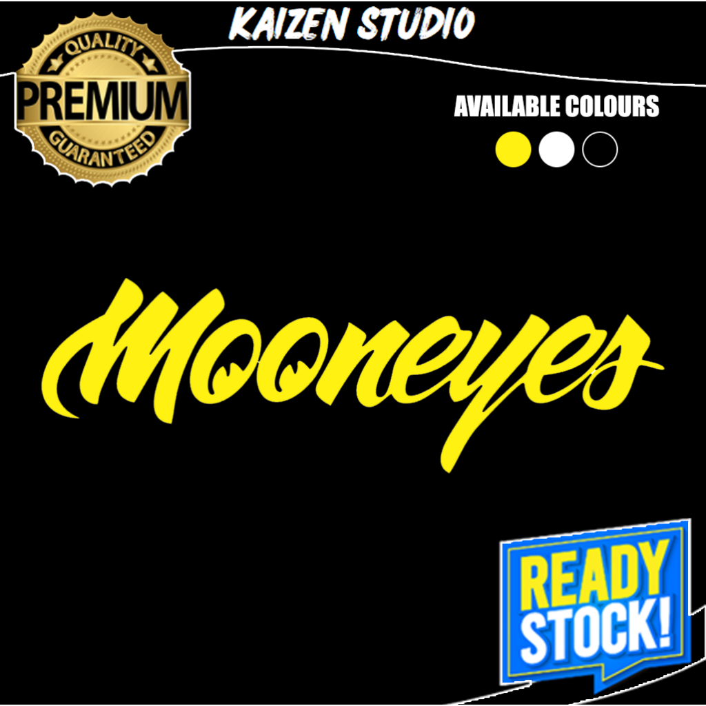 KAIZEN STUDIO MOONEYES Sticker 03 Motor Car Kereta Bike Vinyl Cutting ...