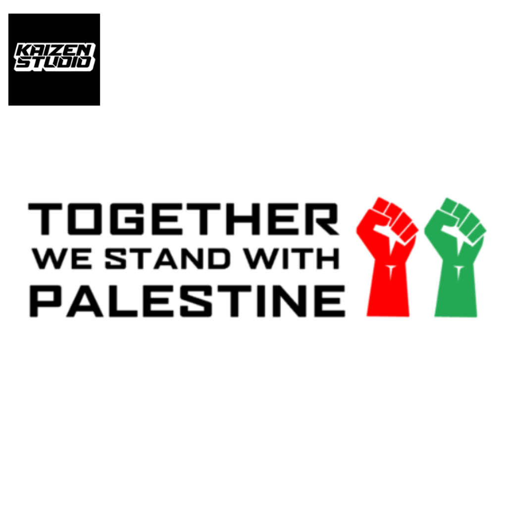 KAIZEN STUDIO Together We Stand With Palestine Rafah Cermin Kereta ...