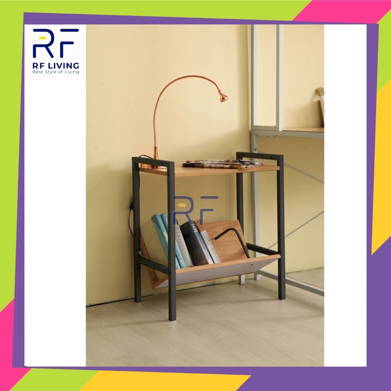 RF Living 2 Tier Book Shelf Side Table Coffee Table Magazine Rack Home ...