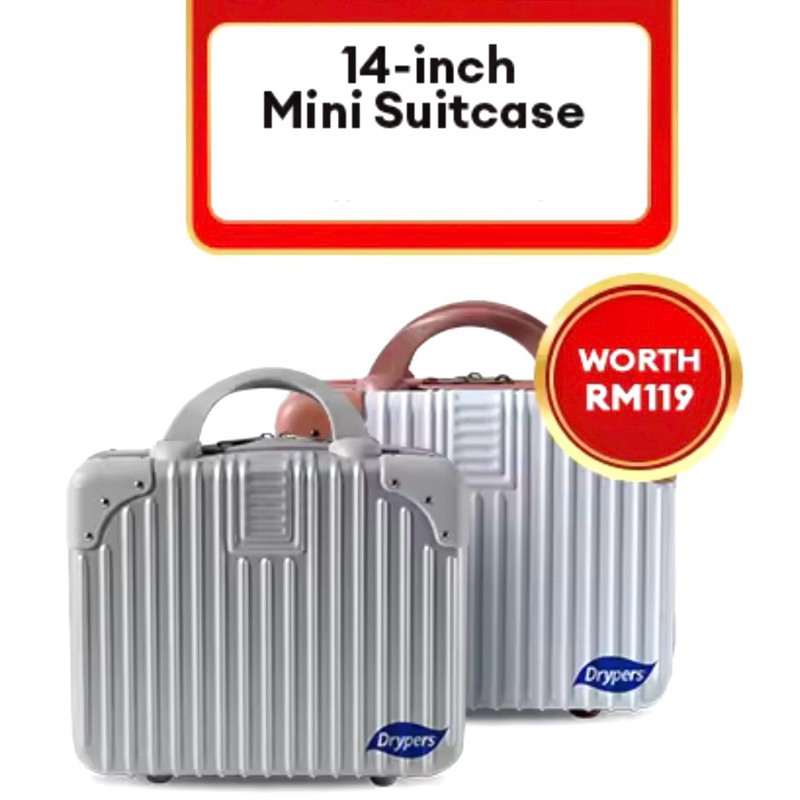 Drypers 14-Inch Hand Luggage Mini Portable Luggage Cute Makeup Bag Anti ...