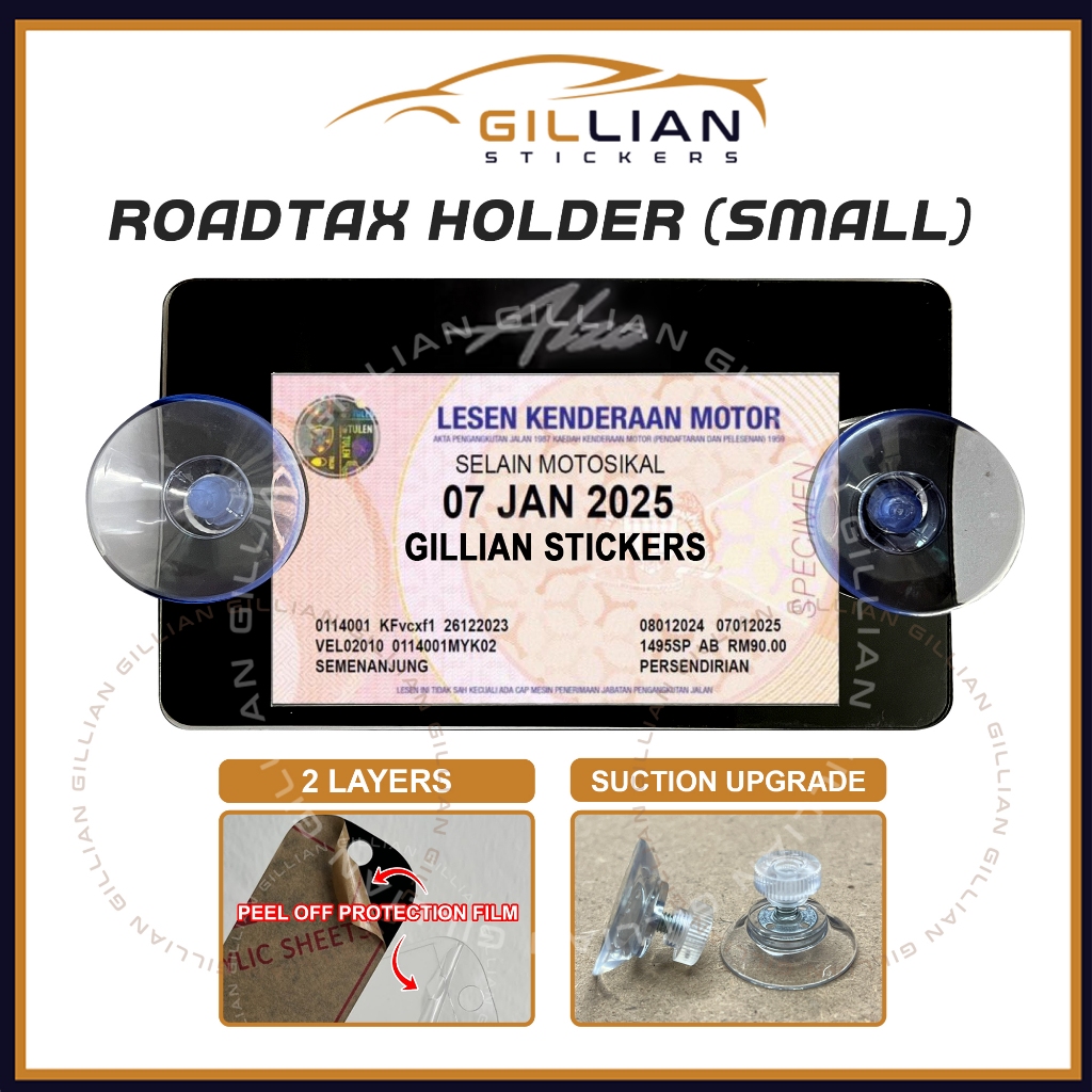 Alza New Roadtax Holder Premium Car Small Size Sticker Pelekat Pemegang ...
