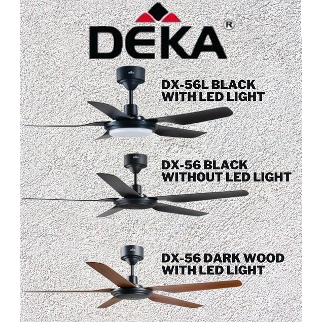 DEKA DX-56 DX-56L 7 SPEED REMOTE CONTROL CEILING FAN WITH 3 COLOUR LED ...