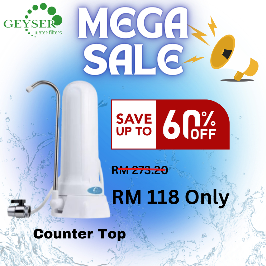 Geyser Water Filter - Counter top filter 1U Euro / Clean water ...