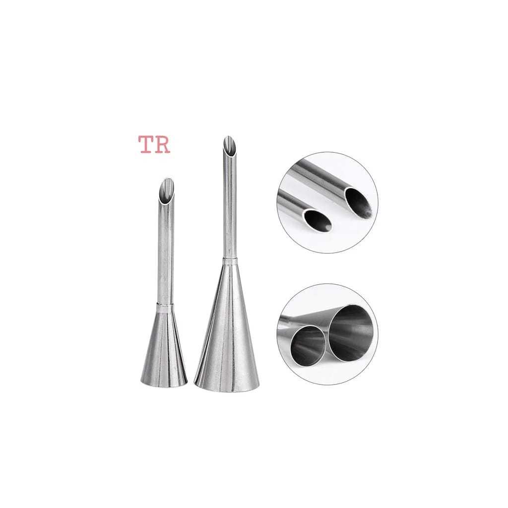 2pcs Icing Piping Nozzle Beak Pastry Puff Cream Injector Baking Tool ...