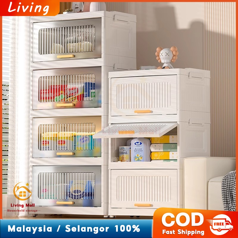 Foldable Storage Cabinet Wardrobe Almari Baju Home Kitchen Cabinet ...