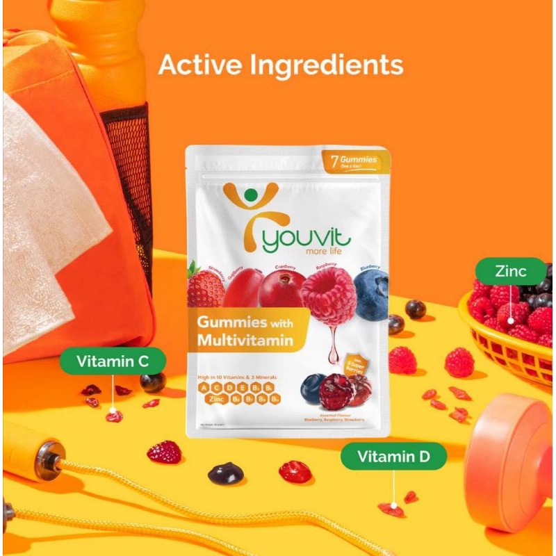 YOUVIT Adults Multivitamin Gummies 7s | Shopee Malaysia