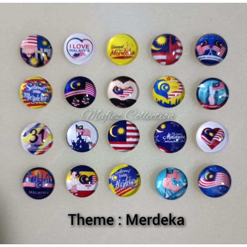 Cute Glass Brooch (1Pc) 🌹Theme : Merdeka🌹 | Shopee Malaysia