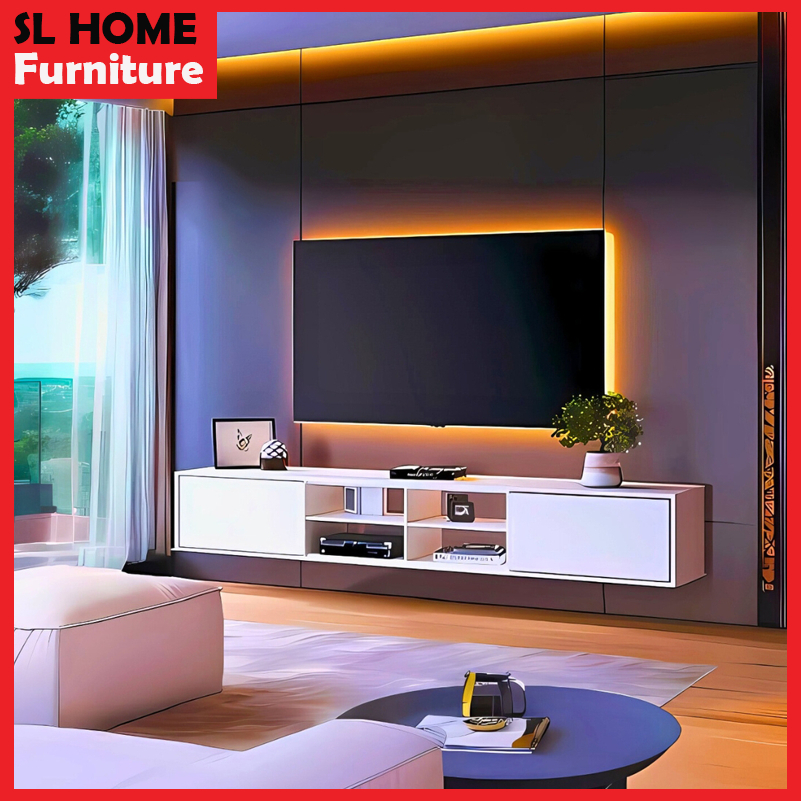 🔥SL 4ft/6ft TV Cabinet /TV Kabinet / Kabinet TV / Rak TV/ Almari TV ...