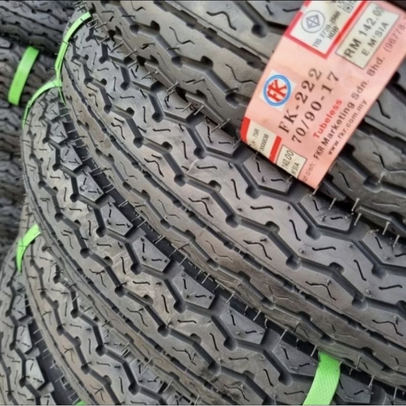 FKR FK222TL TYRE TUBELESS 70/90-17 80/90-17 BUNGA TT100 HT200 TT 200 ...