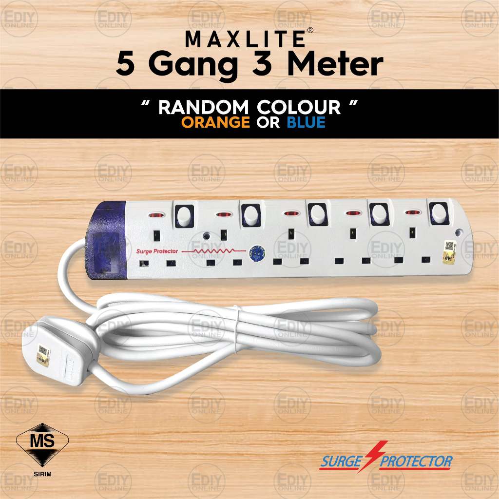 Sirim Surge Protector 】trailing Socket Plug 3 4 5 Gang Meter Adaptor Adapter 插座 Cable Wire