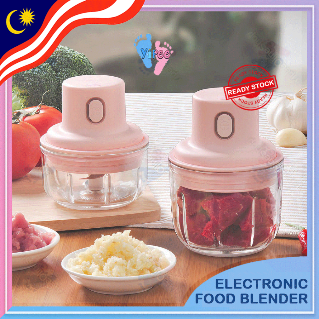 2in1 Set 250ml & 100ml Garlic Food Blender Cordless USB Rechargeable ...