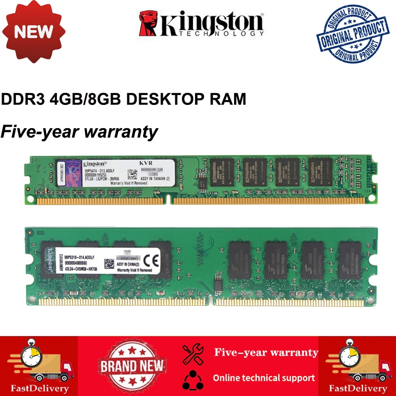 Kingston PC RAM 4gb 8gb DDR3 1333Mhz 1600Mhz Desktop Memory PC3-12800U | Shopee Malaysia
