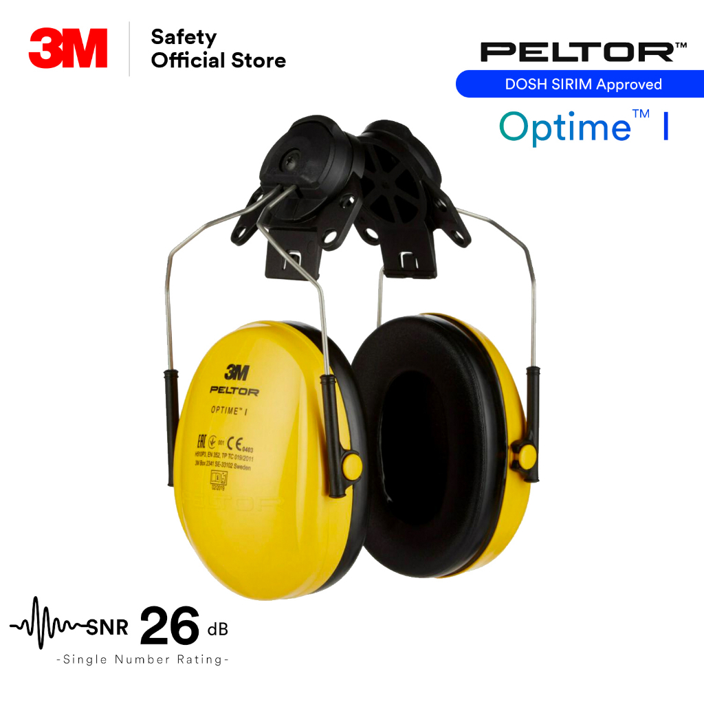 3M™ H510P3E Peltor Optime I Helmet Attached Earmuffs SNR 26 dB/ DOSH ...