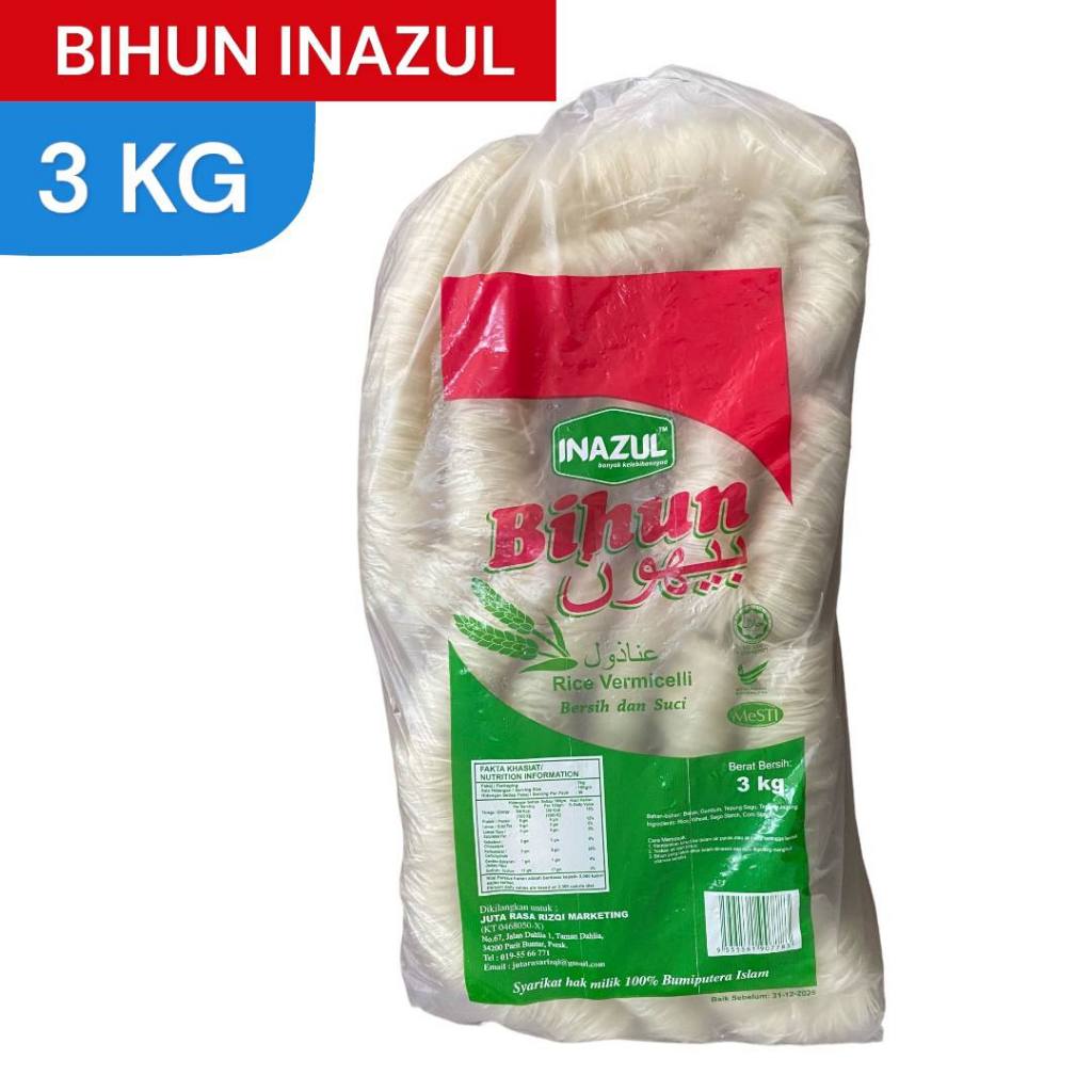 BIHUN INAZUL 3KG /PRODUK MUSLIM/BIHUN BORONG/HALAL 100%/READY STOCK ...