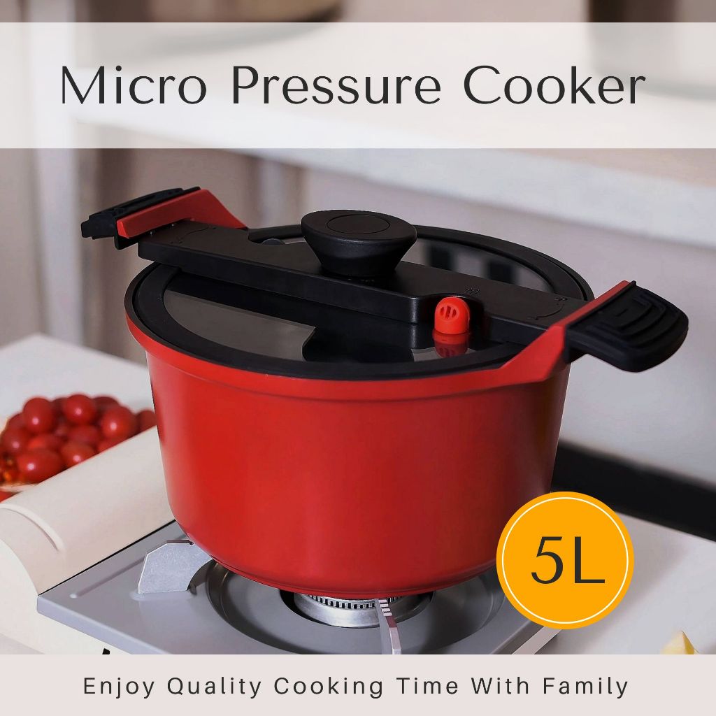 5L Multi Functional Micro Pressure Cooker Non Stick Cast Aluminum Stock ...
