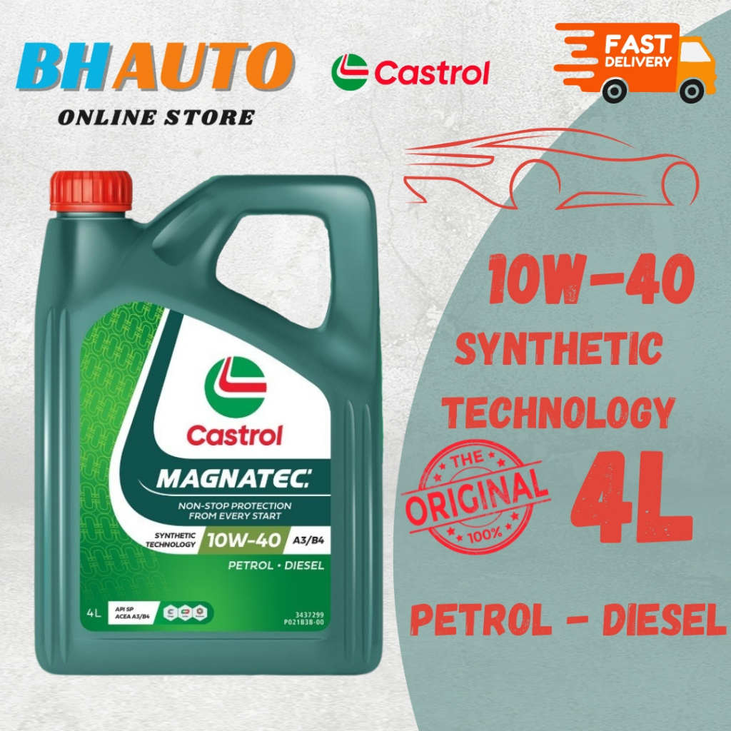 Castrol MAGNATEC 10W-40 Synthetic Technology Engine Oil API SP ACEA A3 ...