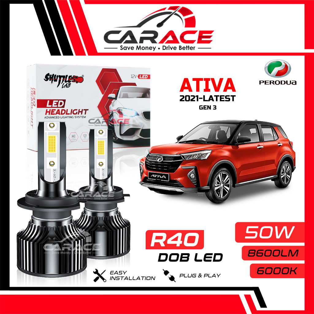 SHUTTLE LAB LED Perodua Ativa 2021-Present H4 H8/H11 9005/HB3 Car LED ...