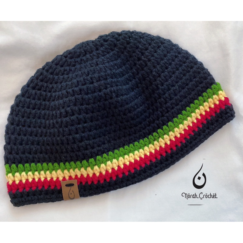 Kopiah kait beanie V3 Rasta by norah crochet | Shopee Malaysia