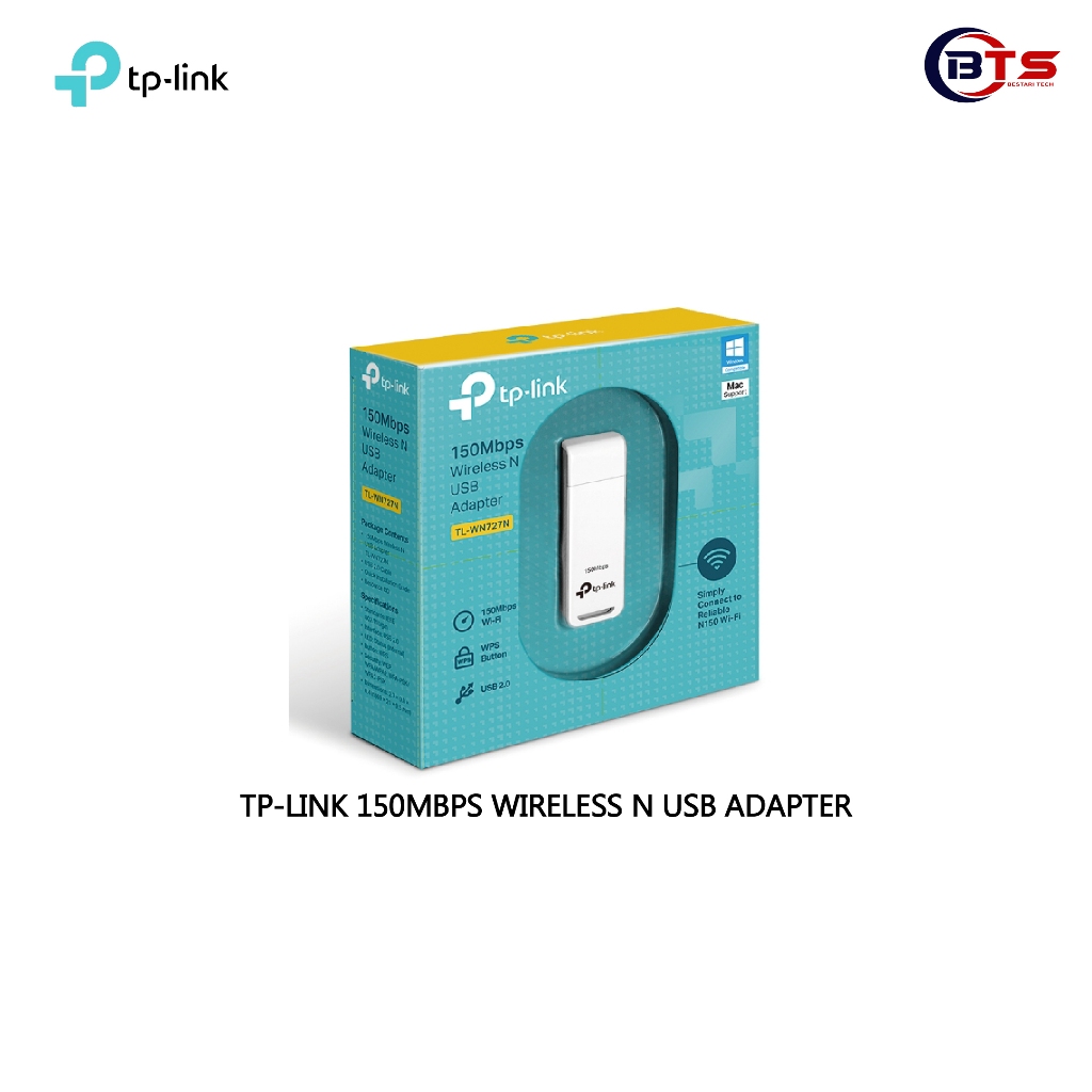 TP LINK TL-WN727N 150mbps WIRELESS N USB ADAPTER | Shopee Malaysia