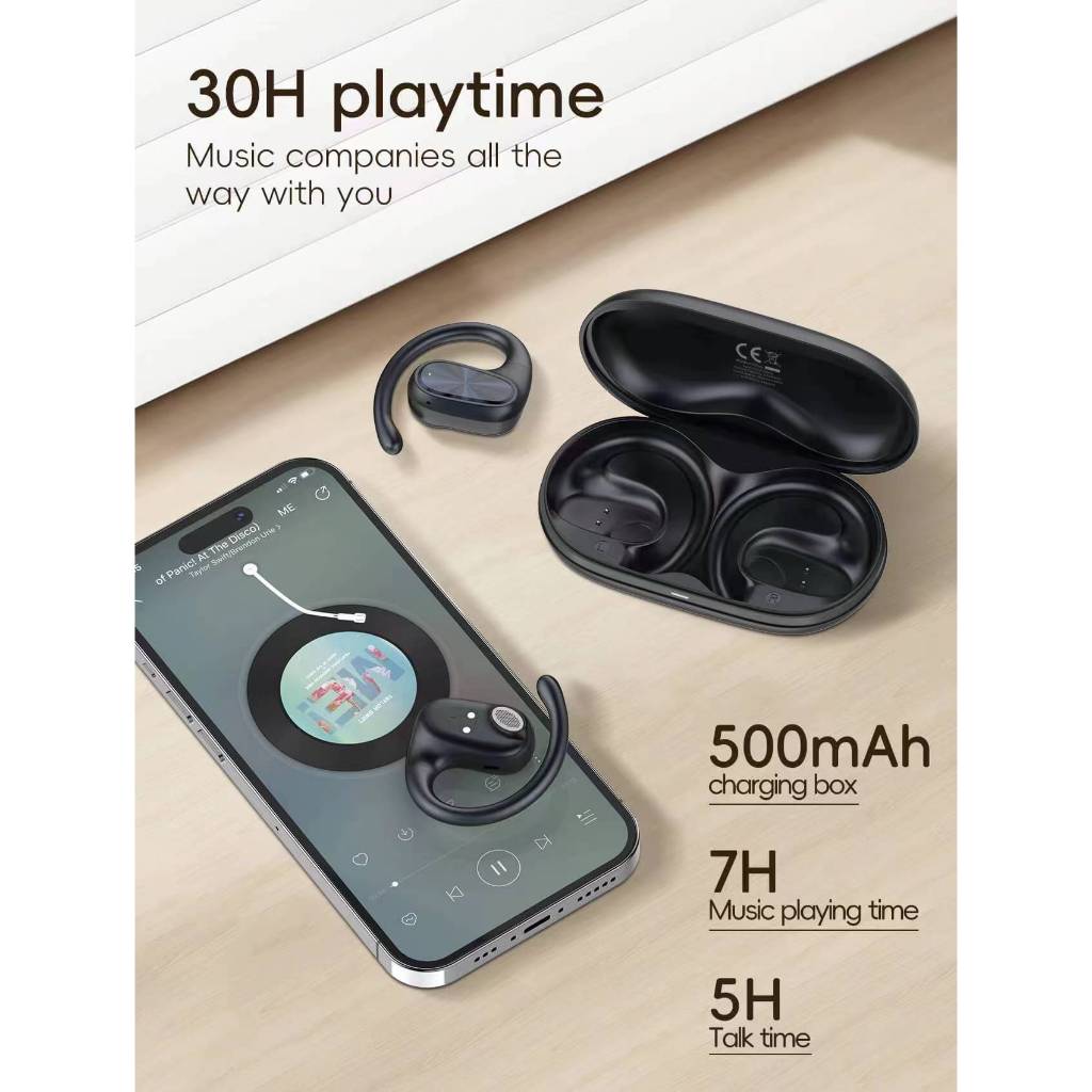 LDNIO T07 OWS Bone Conduction Wireless Bluetooth V5.3 Earbuds Headset ...