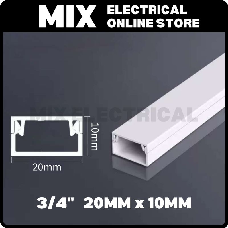6FT PVC Wiring Casing Electrical Casing Trunking Wire Casing Elektik ...