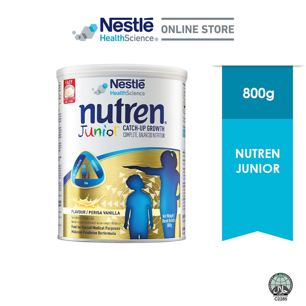 NESTLE Nutren Junior Catch-Up Complete Nutrition 800g Vanilla Flavour ...