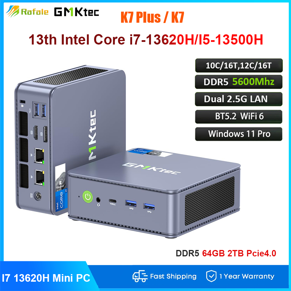 GMKtec K7 Plus Intel i7-13620H Gaming Mini PC 10C 16T DDR5 32GB 512GB ...